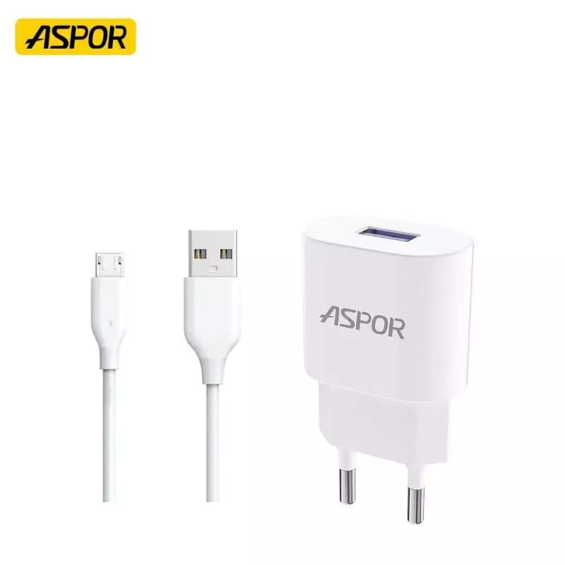 Chargeur Aspor A818 2.4A Micro USB - WIKI High Tech Provider