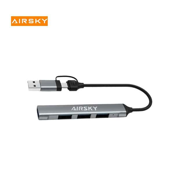 Hub Airsky HC-77 Adaptateur USB3.0 Type-C 4en1 - WIKI High Tech Provider